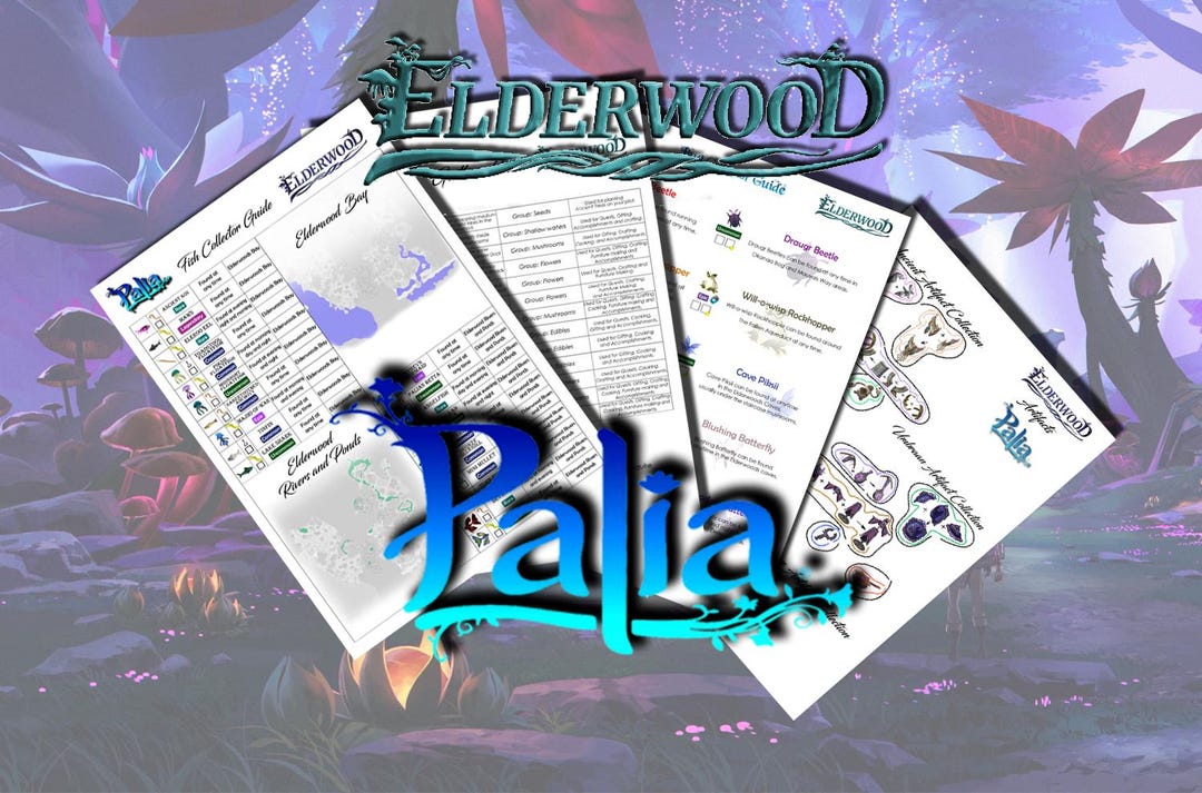 Palia Elderwood Guide: Fish, Bugs, Artifacts, Gatherables (printable ...