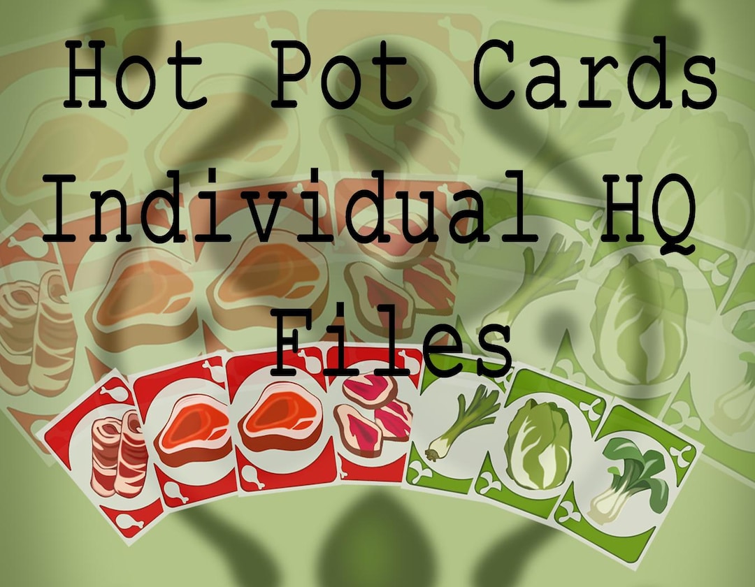 Hot Pot Cards Each Card as an Individual File 300 DPI Size 2.5 X 3.5 ...