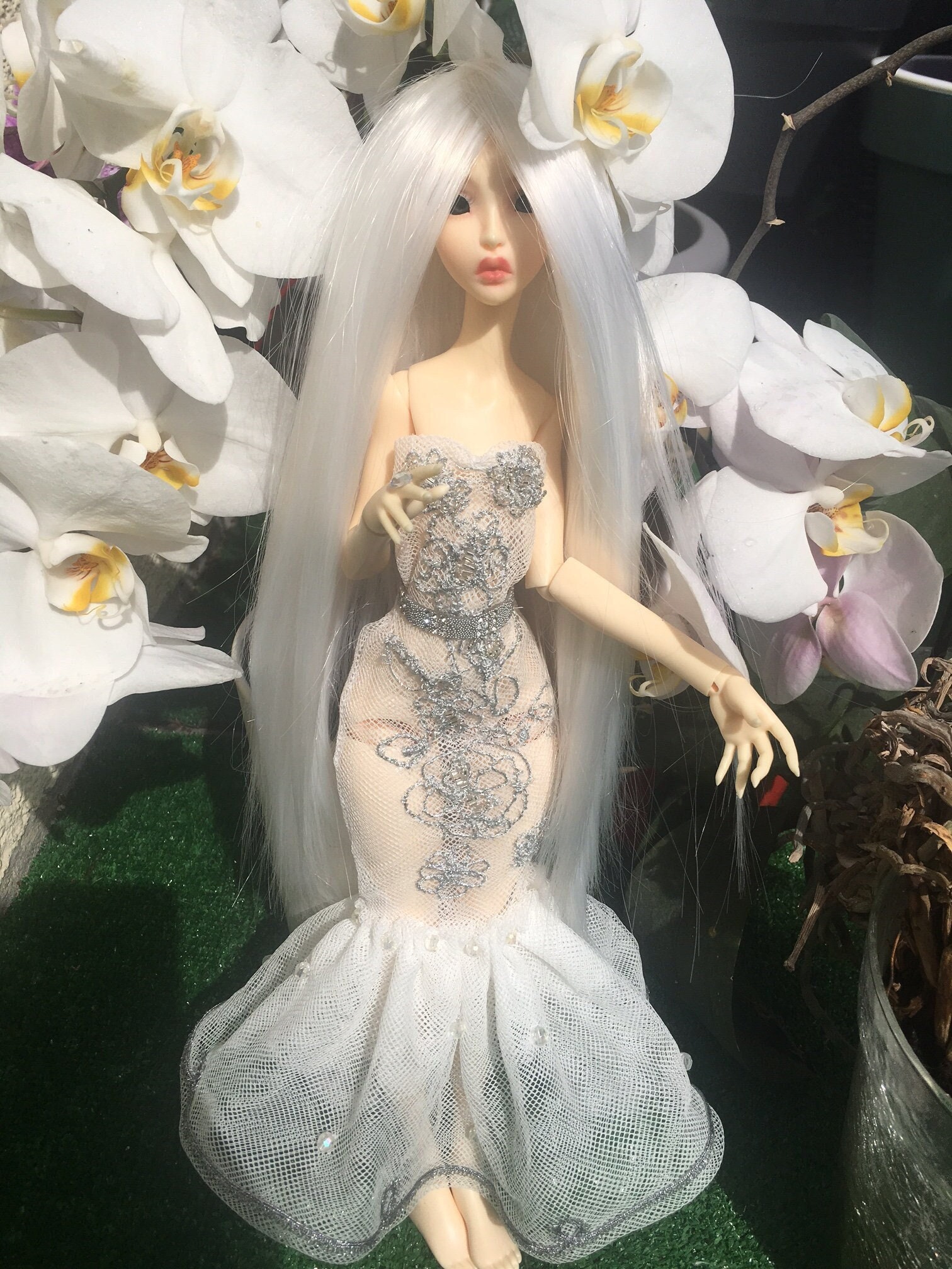 Bright Mermaid Dress With Crystals for BJD Doll MSD Sie 1/4 - Etsy