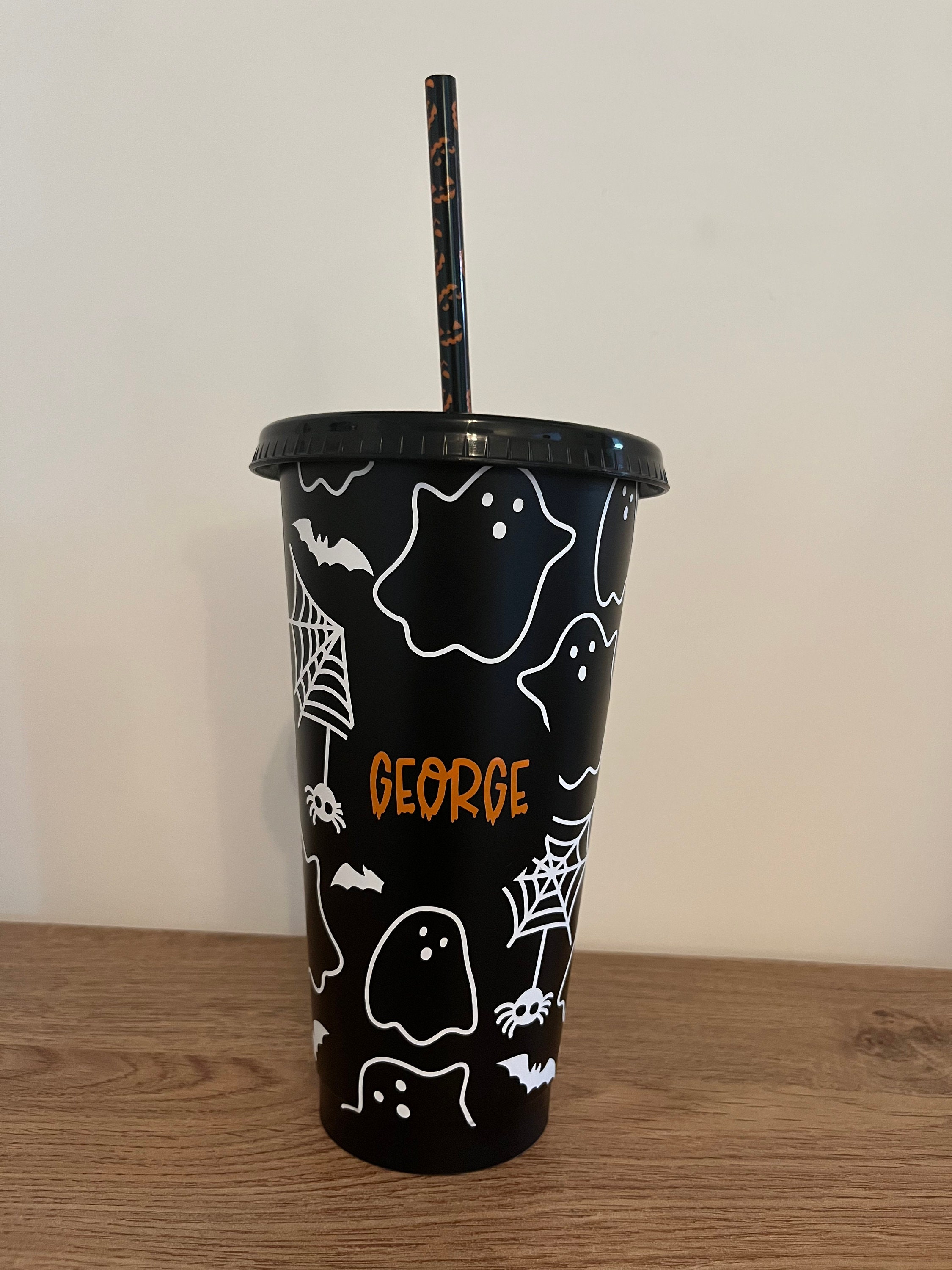 Spooky Design Cold Cup With Changeable Straw - Etsy