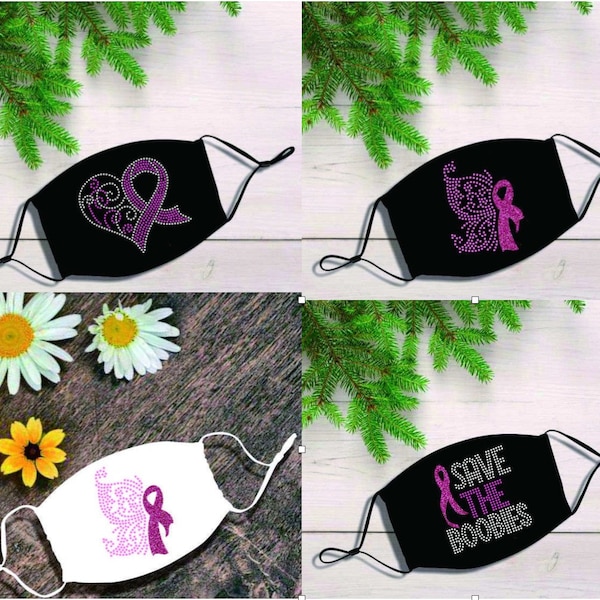 Breast Cancer Mask - Etsy