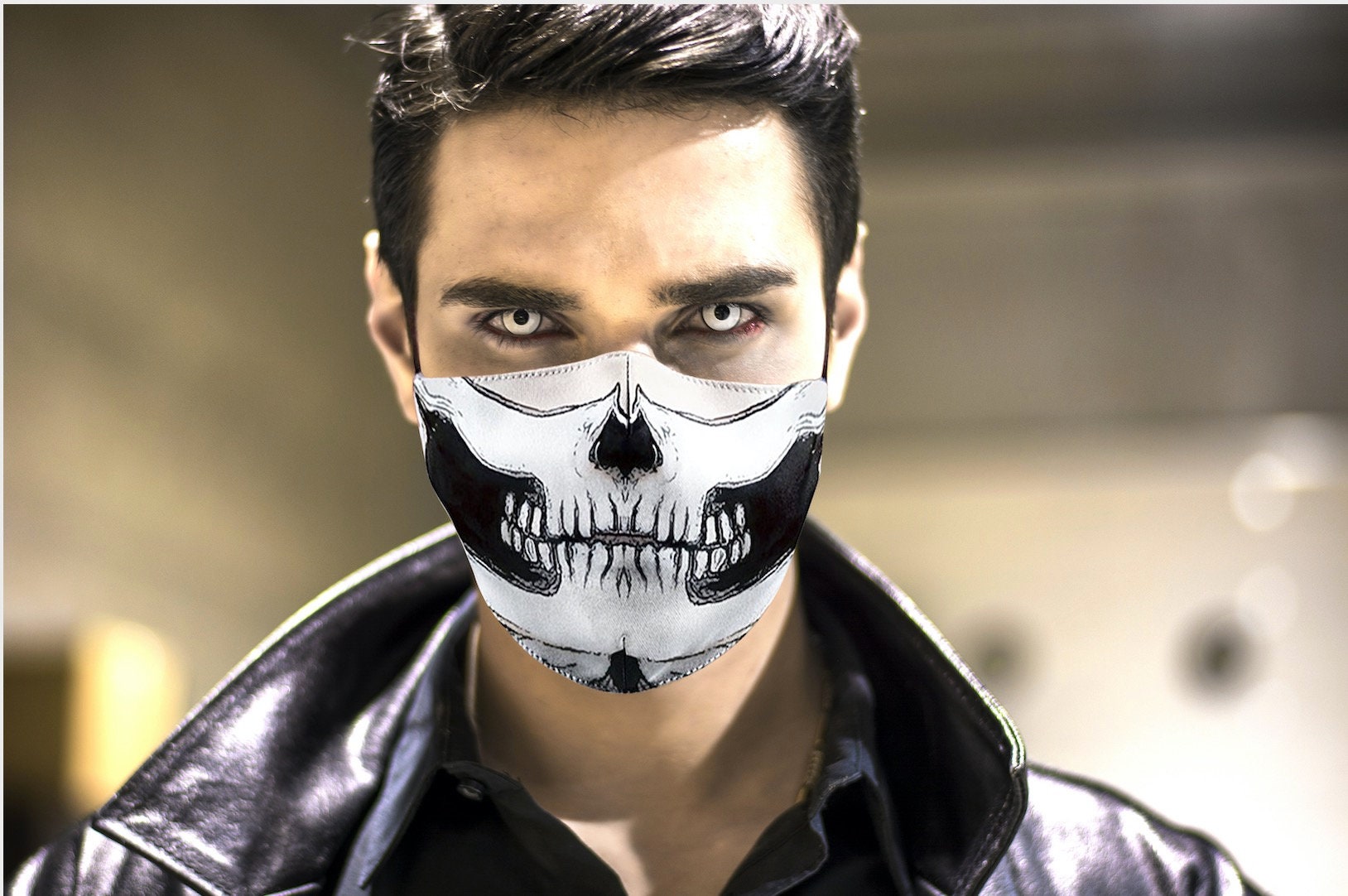 Scary-halloween Face Mask-men-women-cotton-adjustable-washable-reusable ...