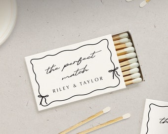 Cocktail Doodle Personalized Wedding Favor Matchboxes, Hand Drawn Cute ...