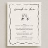 Custom Modern Wedding Menu and Place Card, Personalized Reception Decor ...
