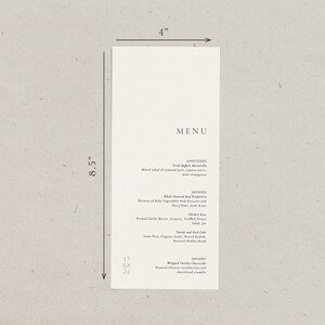 Custom Modern Wedding Menu and Place Card, Personalized Reception Decor ...