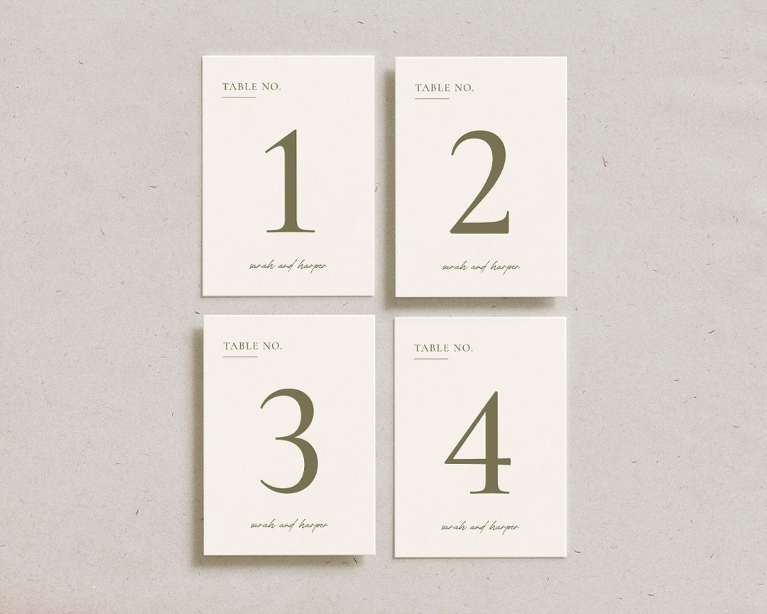 Custom Personalized Table Number, Elegant Modern Reception Decor ...