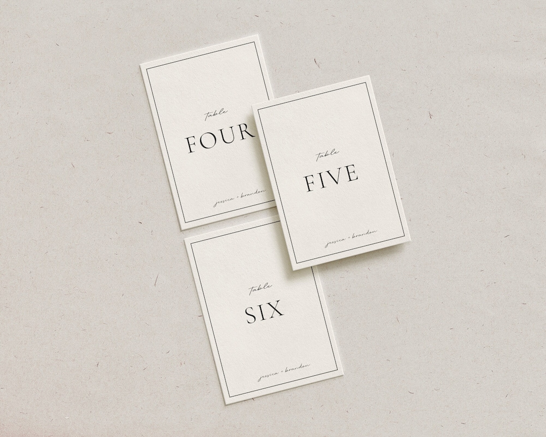 Custom Personalized Table Number, Elegant Modern Reception Decor ...