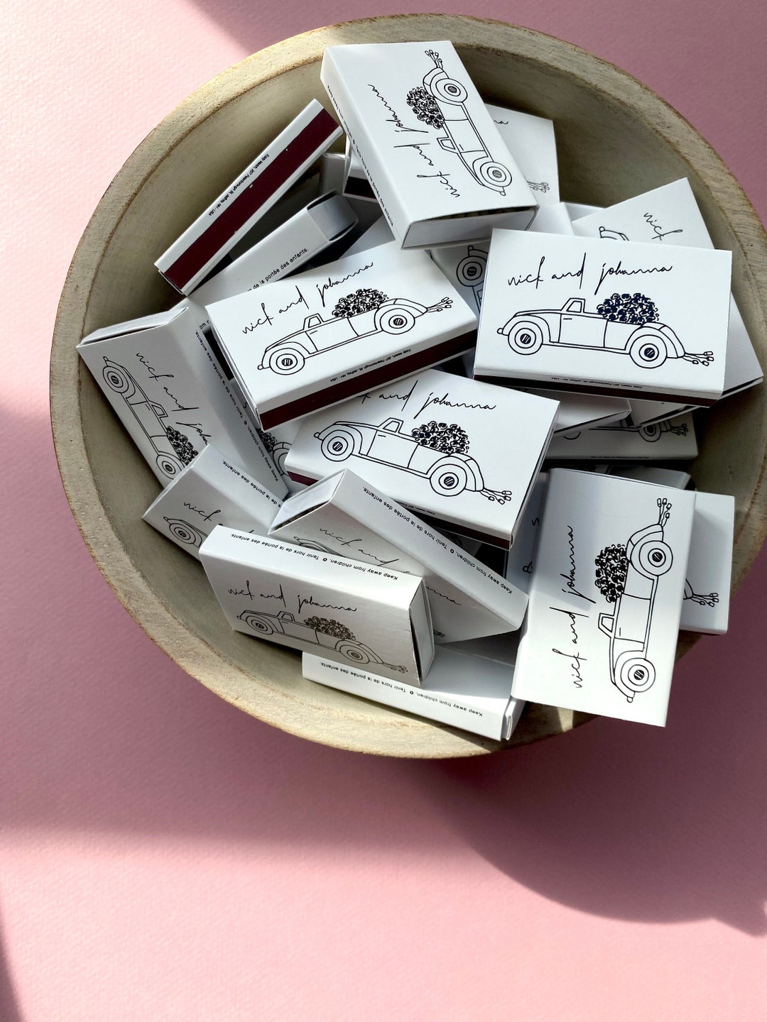 Simple Elegant Matchbox Favour, Custom Personalized Wedding Favor ...