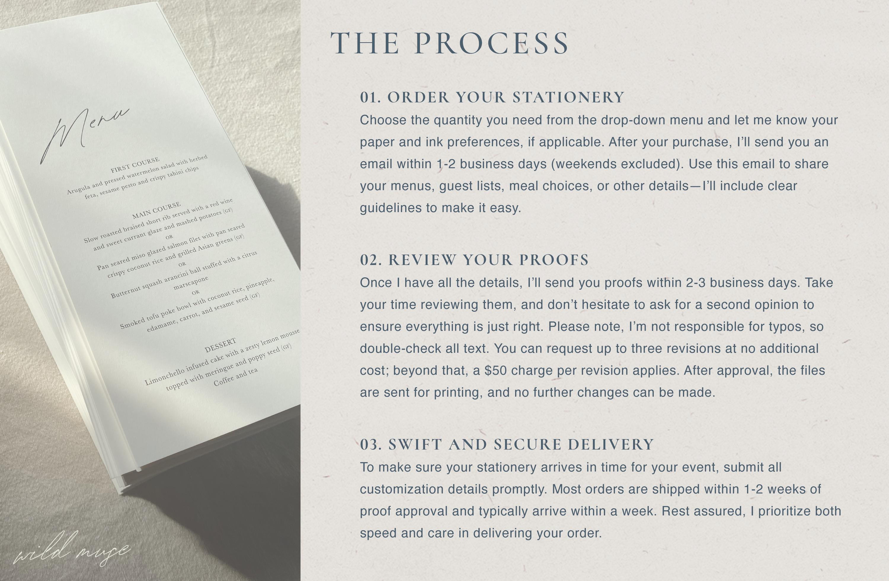 Old Money Lace Wedding Menu With Ribbon, Simple Minimalist, Printed ...