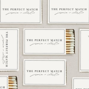 Custom Personalized Wedding Favor Matchboxes, Simple Elegant Matchbox ...