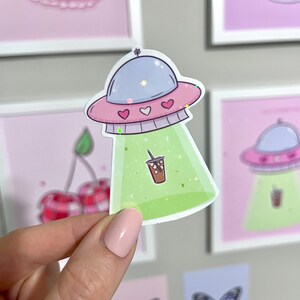 BRB Getting Iced Coffee Alien Iced Cofee Run Vinyl Sticker Waterbottle ...
