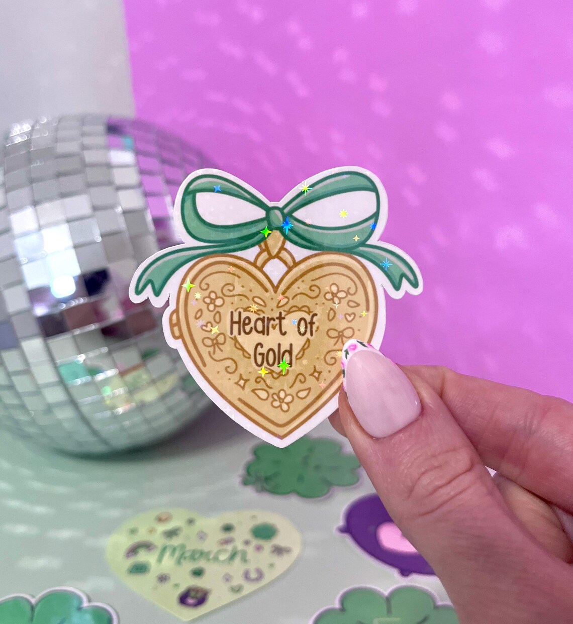 Heart of Gold Locket Sticker: Waterproof Laptop Decal - Etsy