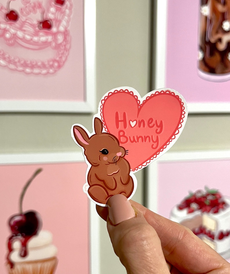 Honey Bunny Vinyl Sticker Laptop Sticker Waterbottle - Etsy