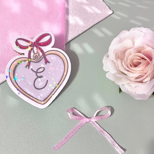 Custom Initial Heart Locket Water Resistant Sticker-unique Gift ...
