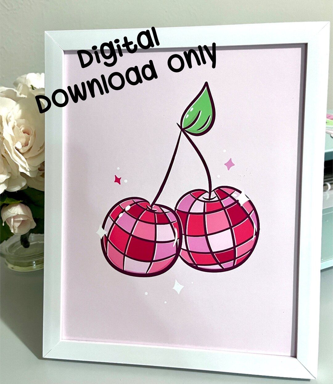 Disco Cherries Digital Download, Digital File, PNG File, Downloadable ...