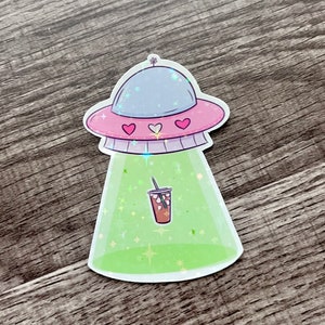 BRB Getting Iced Coffee Alien Iced Cofee Run Vinyl Sticker Waterbottle ...