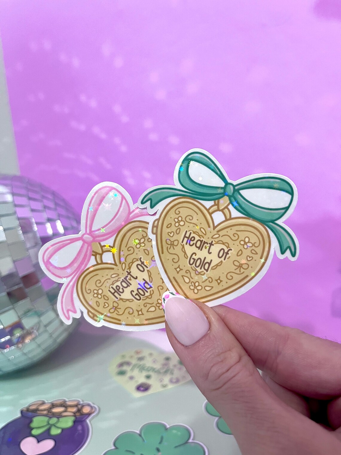 Heart of Gold Locket Sticker: Waterproof Laptop Decal - Etsy