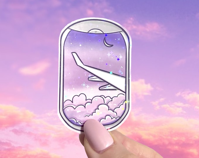 Airplane Window Sticker Travel Sticker Wanderlust Sticker Laptop ...