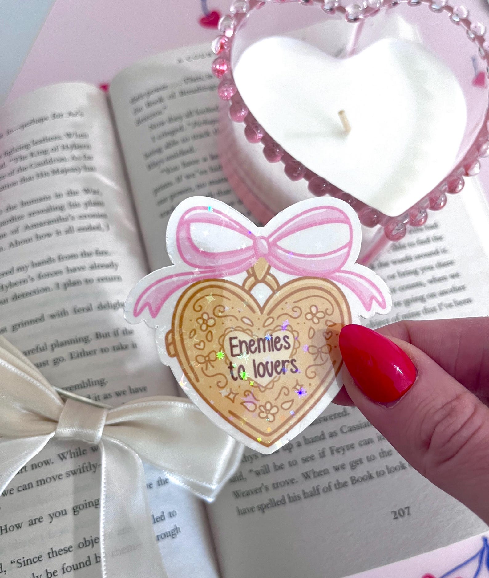 Book Trope Locket Sticker: Waterproof Vinyl Decal - Etsy