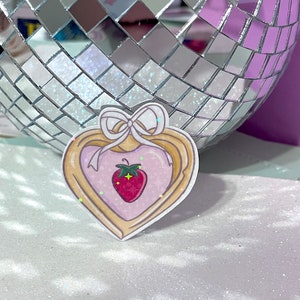 Strawberry Locket Vinyl Sticker - Laptop Sticker- Waterbottle Sticker ...
