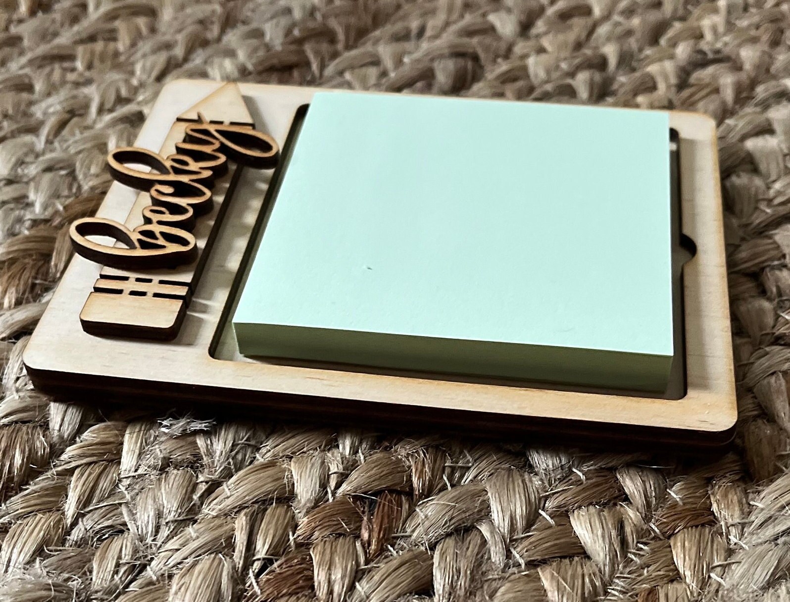 Personalized Wood Sticky Note Holder: Teacher Appreciation Gift, New ...