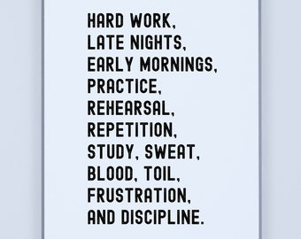 Jocko Willink Hard Work and Discipline Digital Printable | Etsy