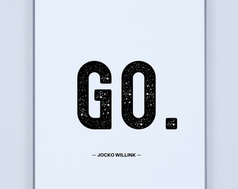 Jocko Willink GOOD Digital Printable Art Poster Simple | Etsy