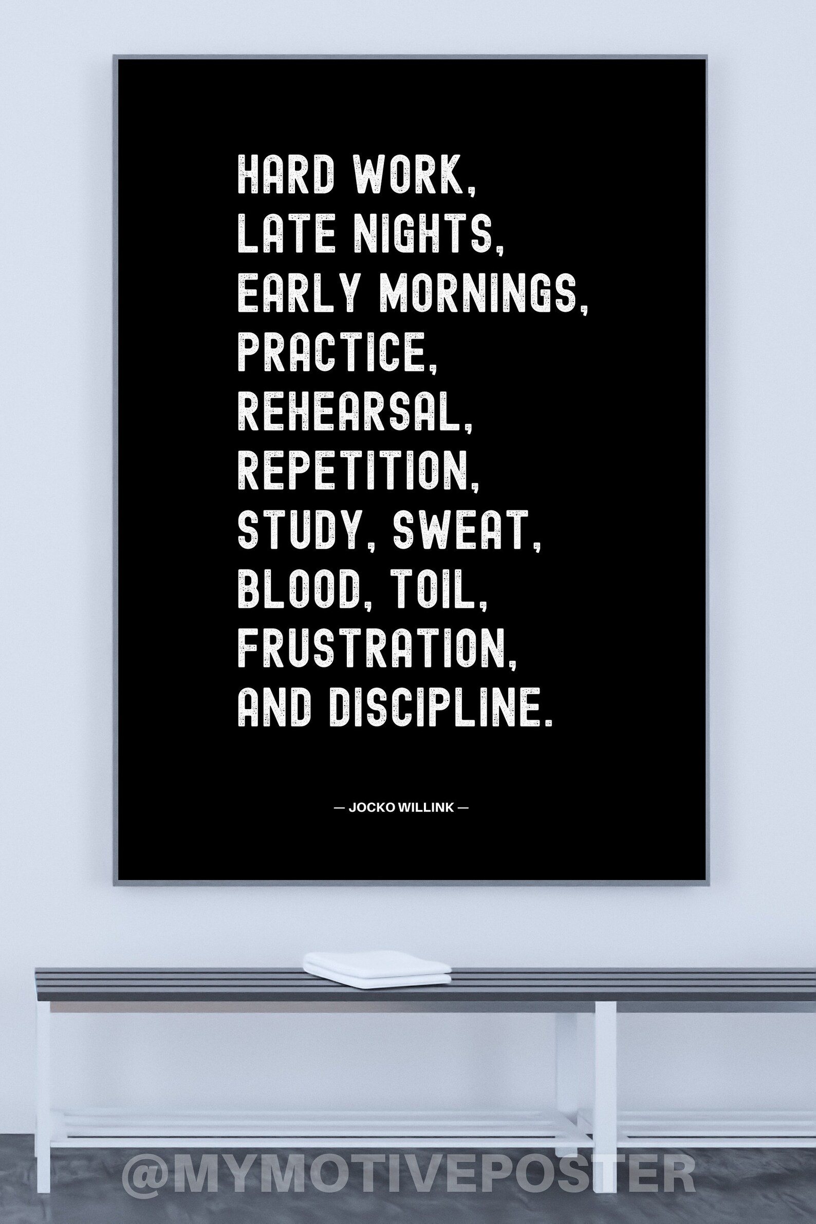 Jocko Willink - Hard Work and Discipline - Digital Printable Art Poster ...
