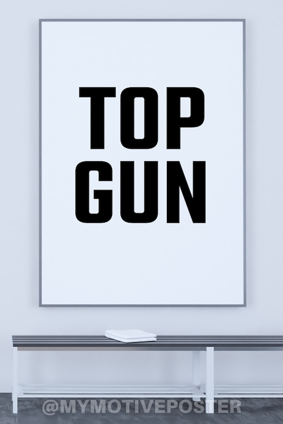 TOP GUN MOVIE Digital Printable Art Poster Simple - Etsy