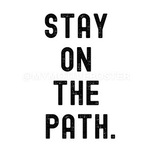 Jocko Willink - Stay on the Path - Digital Printable Art Poster ...