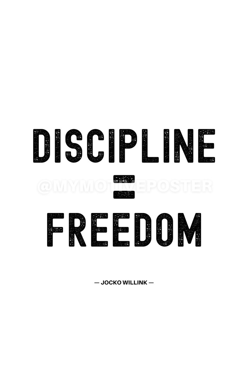 Jocko Willink - Discipline Equals Freedom - Digital Printable Art ...