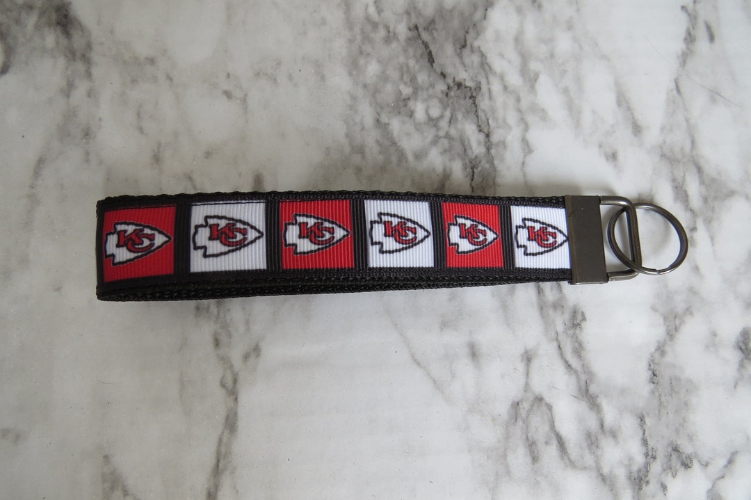 Kansas City Chiefs Football Key Fob Wristlet Keychain Stocking Stuffer ...