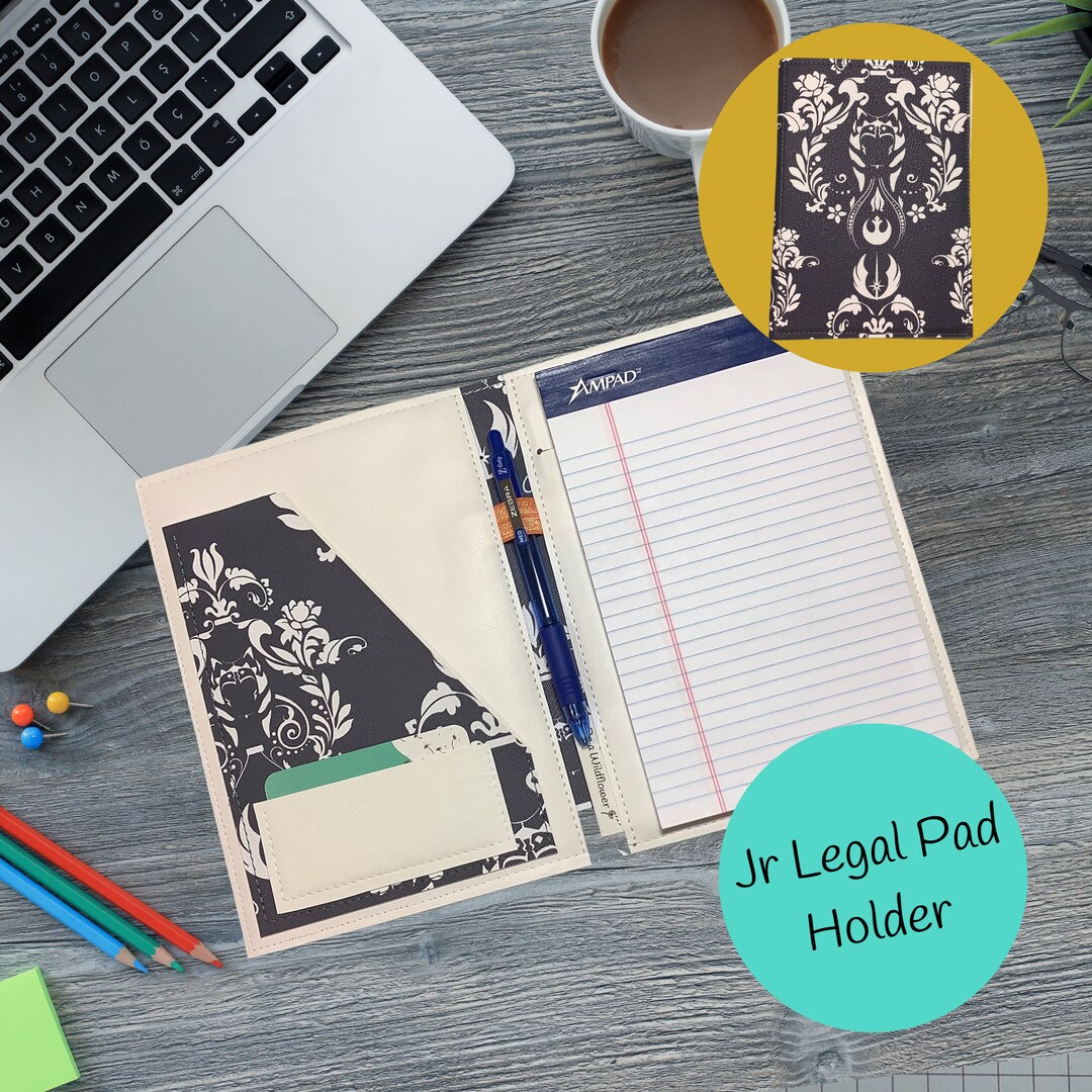 Navy and White Demask Jr. Legal Notepad Holder Featuring Ahsoka - Etsy