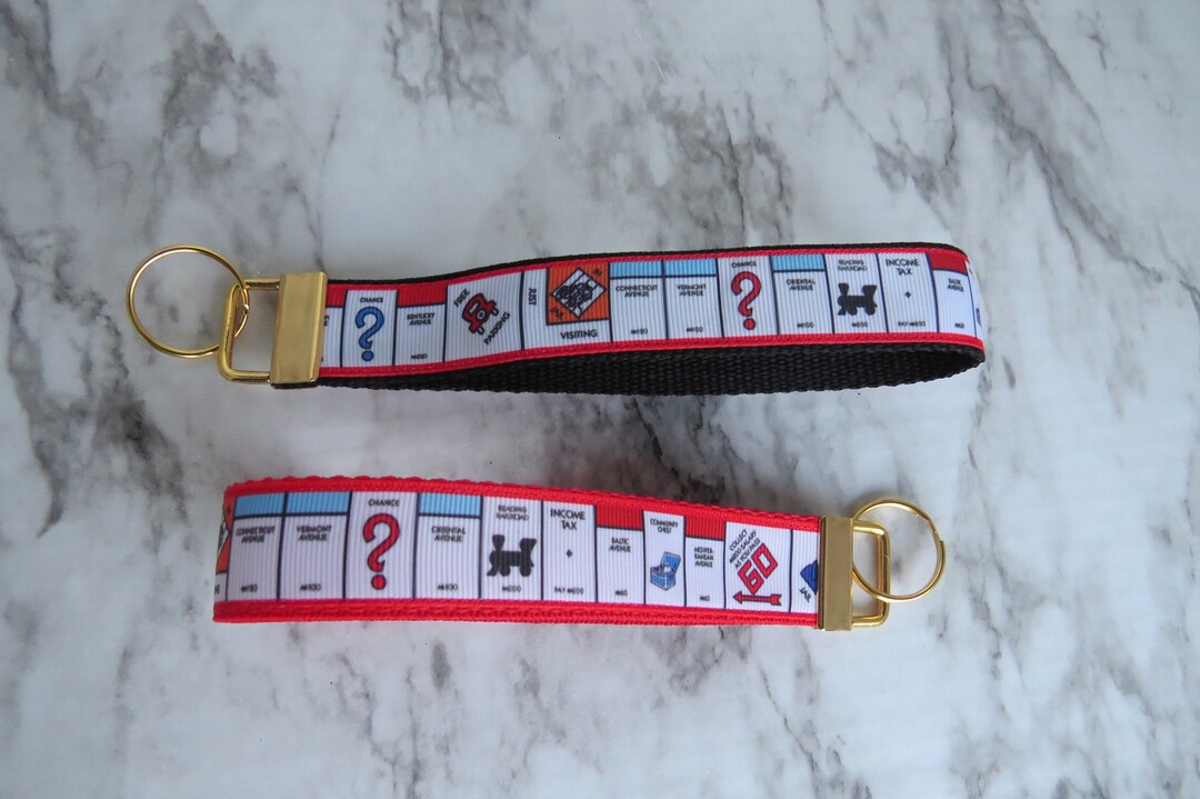Monopoly Board Game Key Fob Wristlet Keychain Stocking Stuffer - Etsy