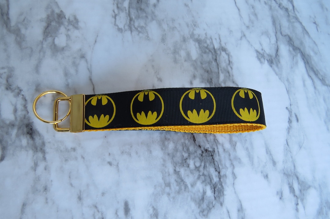 Batman Key Fob Wristlet Keychain Stocking Stuffer - Etsy