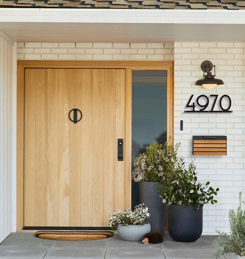 Large House Numbers, Modern Address Sign, Metal Address Plaque, Outdoor ...