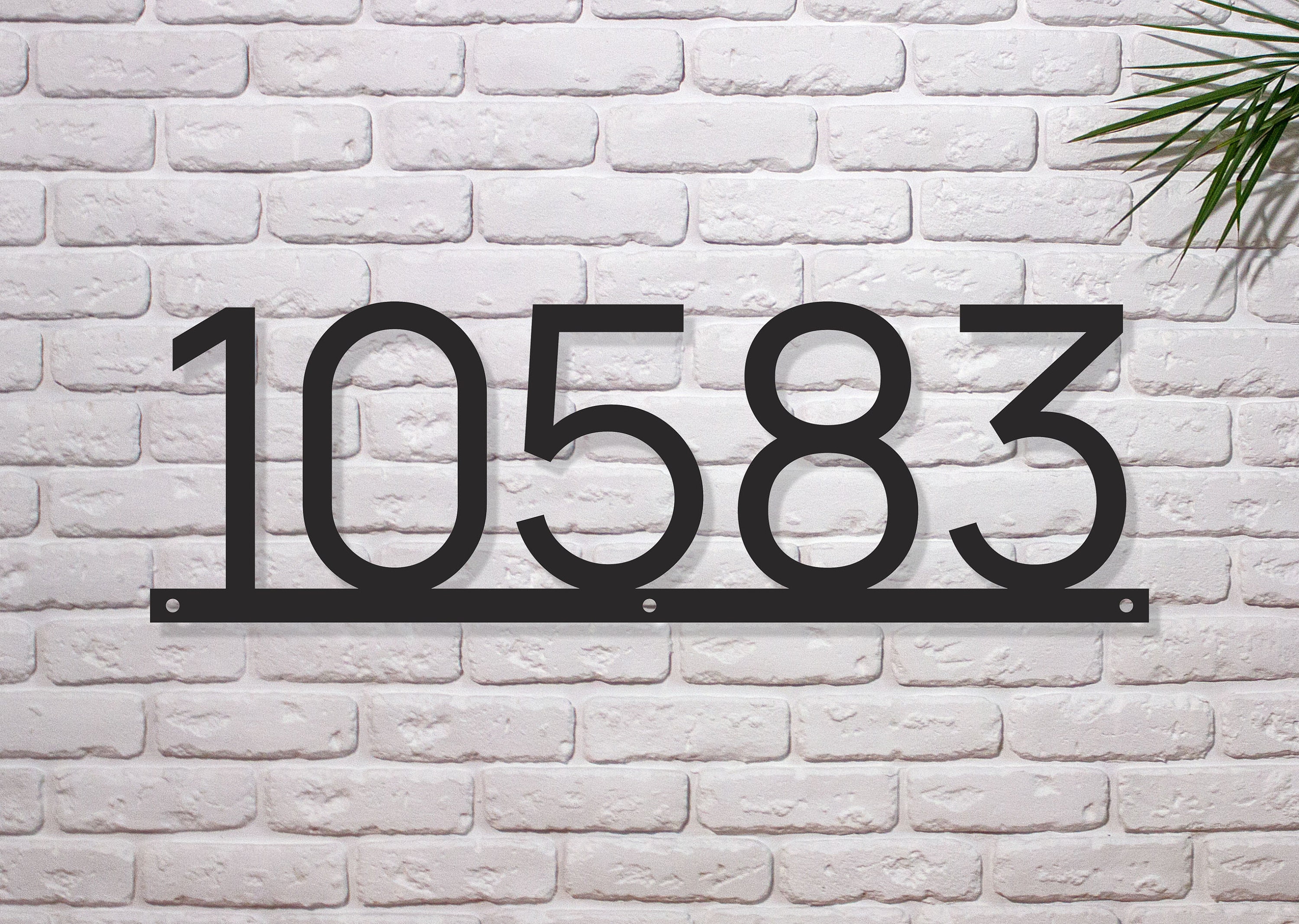 Modern House Number Address Sign, Outdoor House Numbers, Metal Address ...