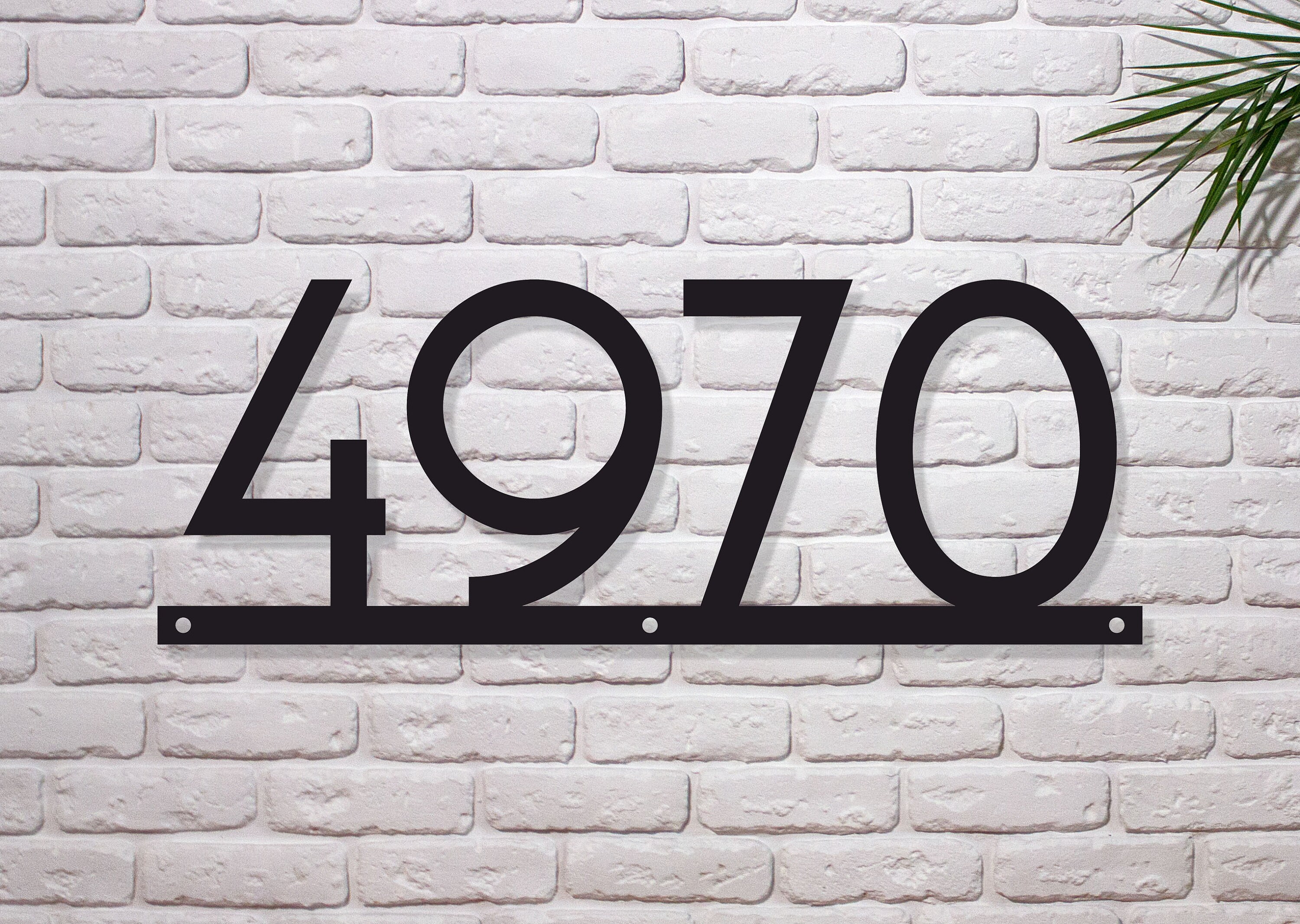 Large House Numbers, Modern Address Sign, Metal Address Plaque, Outdoor ...