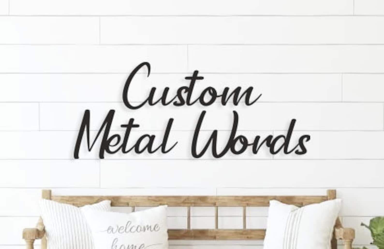 Metal Letters for Wall, Custom Metal Words, Black Metal Letters - Etsy
