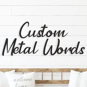 Metal Letters for Wall, Custom Metal Words, Black Metal Letters - Etsy