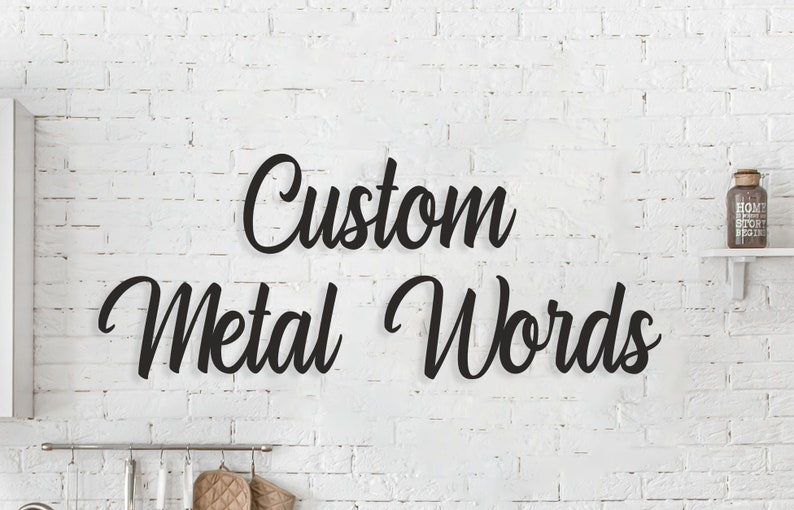 Custom Metal Words, Metal Letters, Cursive Letters, Metal Words for the ...