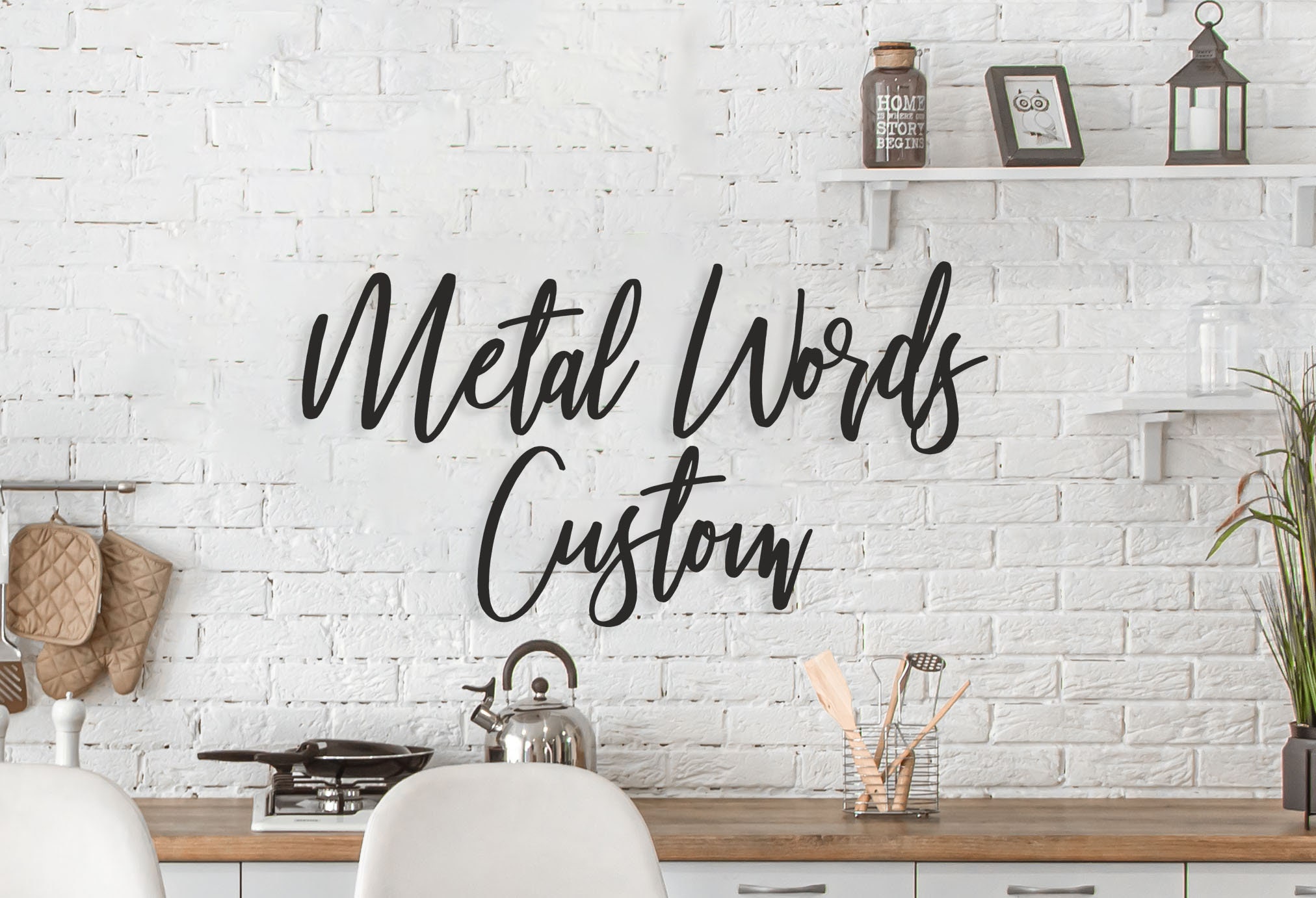 Custom Metal Words, Cursive Words for the Wall, Metal Letters - Etsy