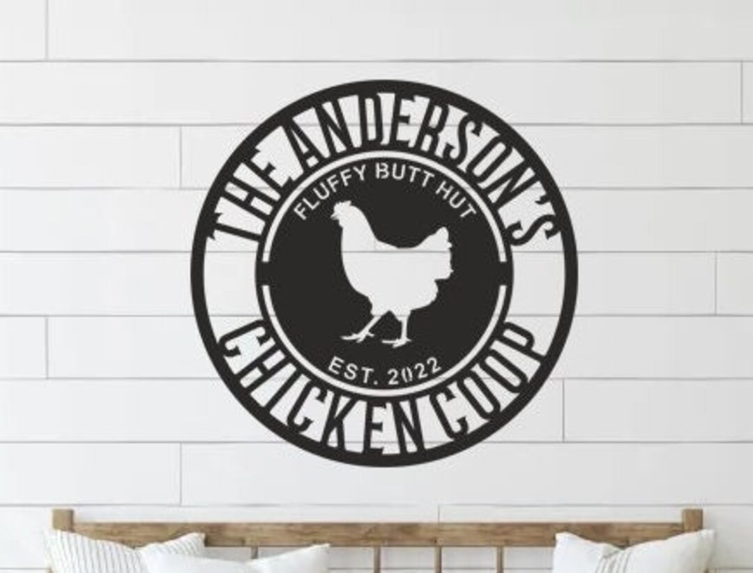 Custom Hen House Sign, Metal Chicken Coop Sign, Hen House Coop Sign ...