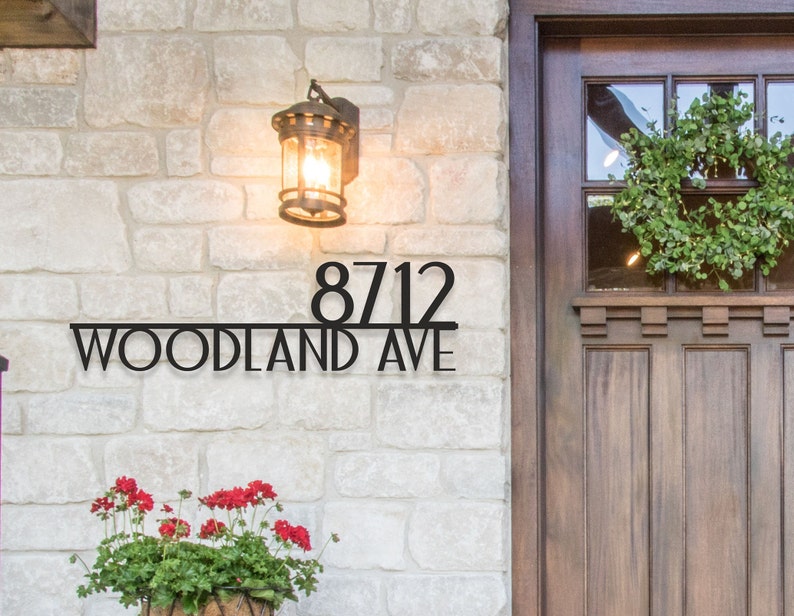 Modern House Number Address Sign Modern Address Plaque - Etsy