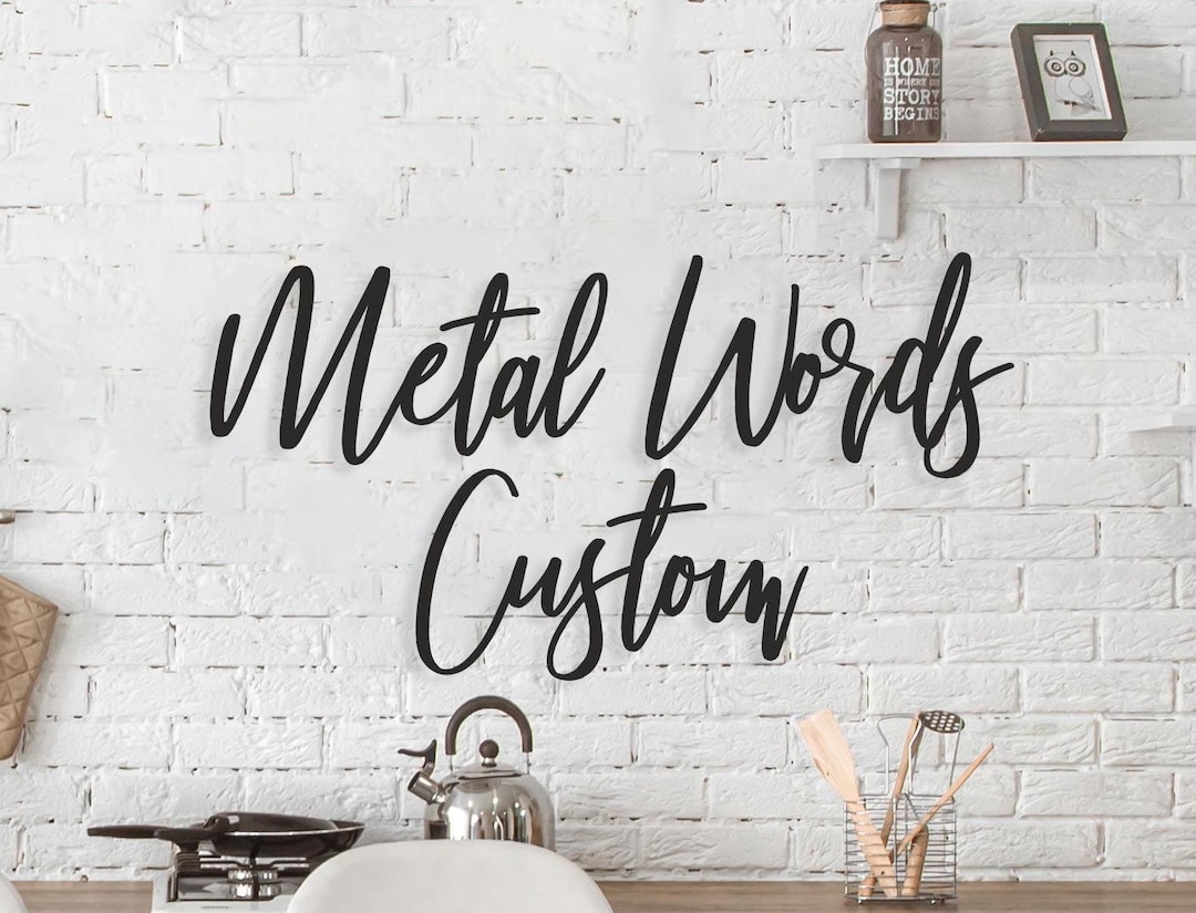 Custom Metal Words, Cursive Words for the Wall, Metal Letters - Etsy