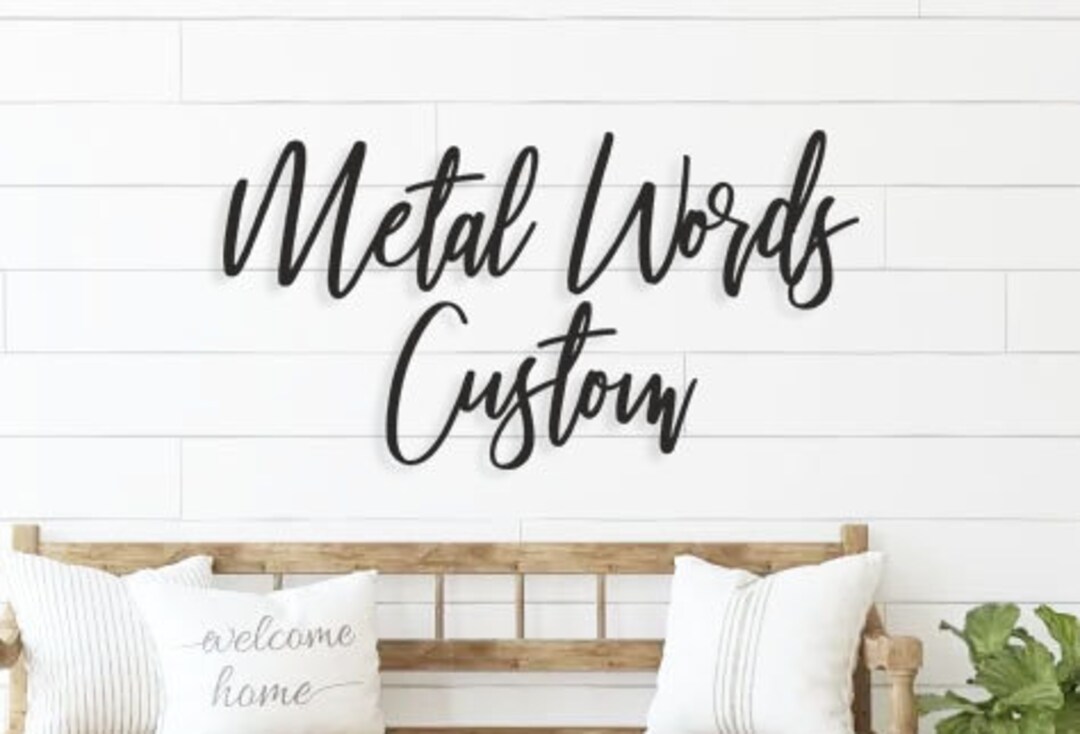 Custom Metal Words, Cursive Words for the Wall, Metal Letters - Etsy