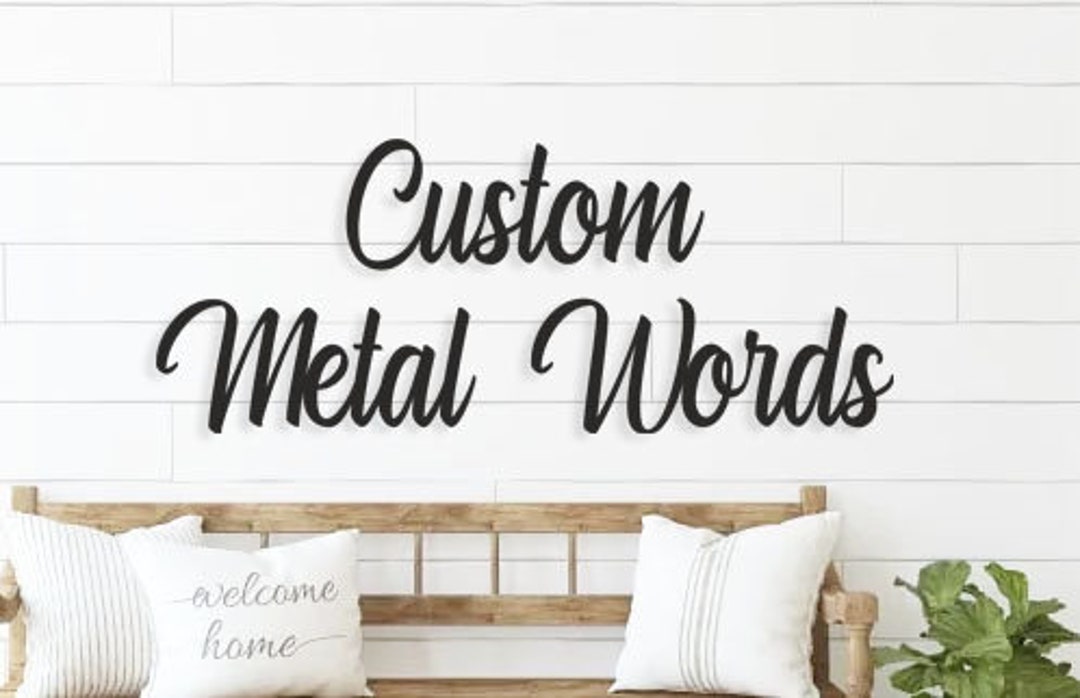Custom Metal Words, Metal Letters, Cursive Letters, Metal Words for the ...