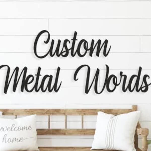 Metal Wall Words - Etsy