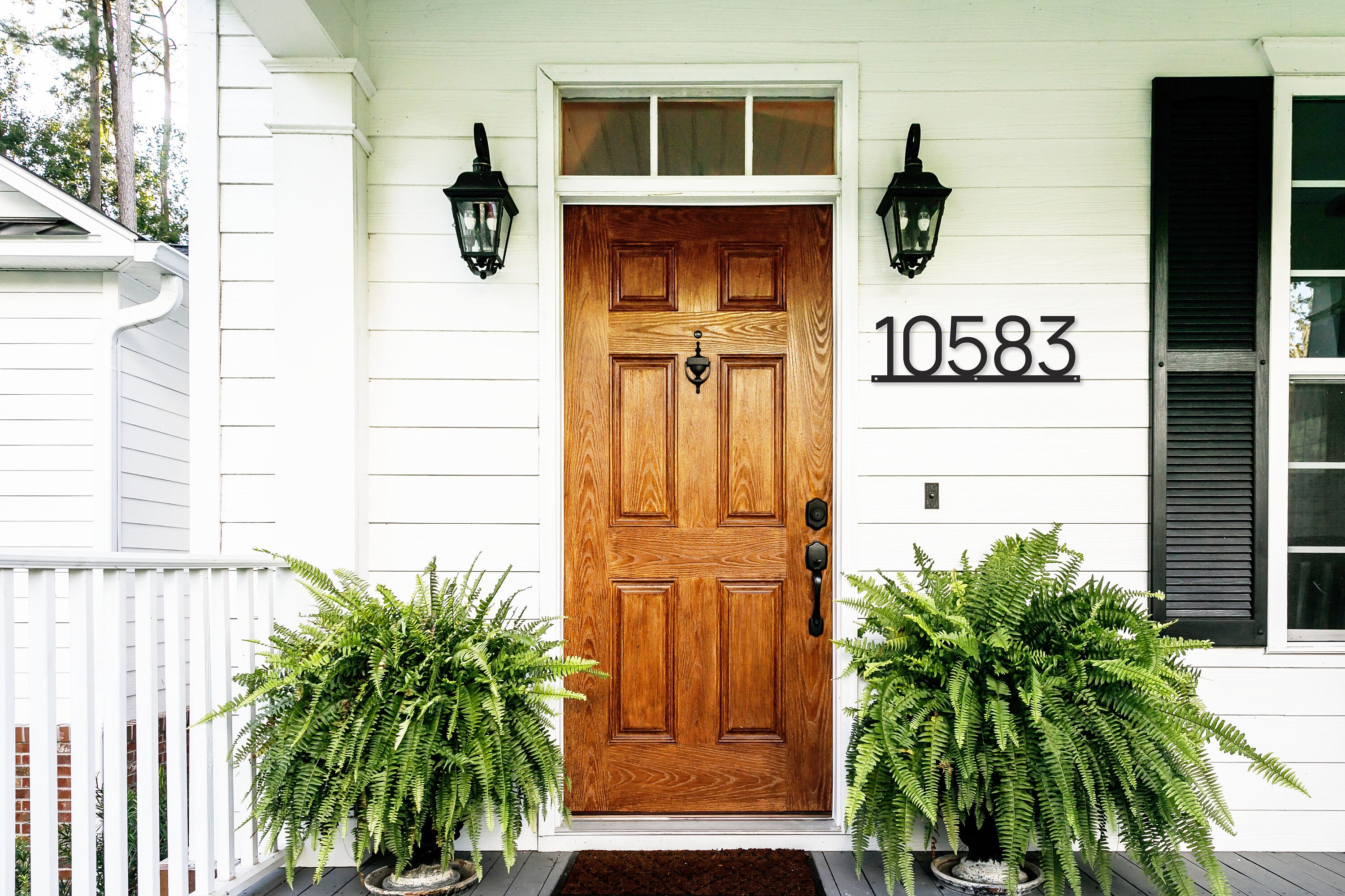 Modern House Number Address Sign, Outdoor House Numbers, Metal Address ...