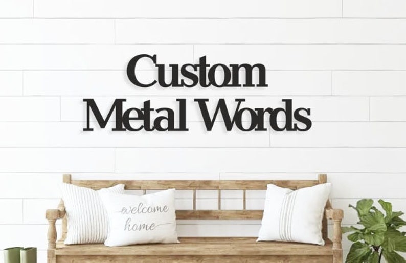 Custom Metal Words, Your Custom Text, Cursive Words for the Wall ...